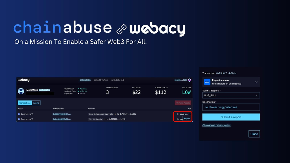 Webacy Teams up With Chainabuse to Enable a Safer Web3 for All